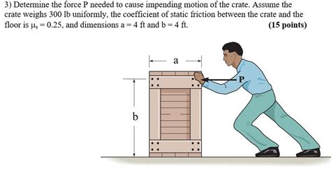 Solved 3 Determine The Force P Needed To Cause Impending