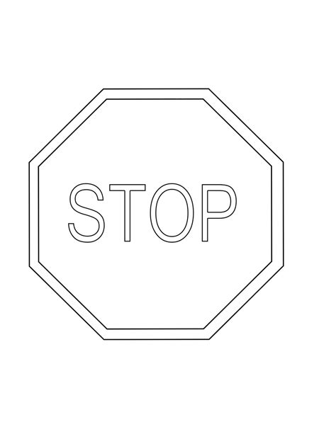 Free Printable Stop Sign Templates [word Pdf] Blank Editable