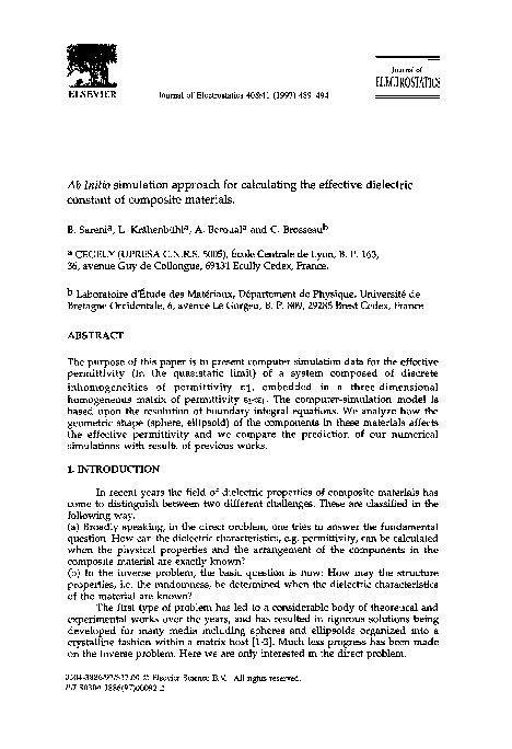 Pdf Ab Initio Simulation Approach For Calculating The Effective