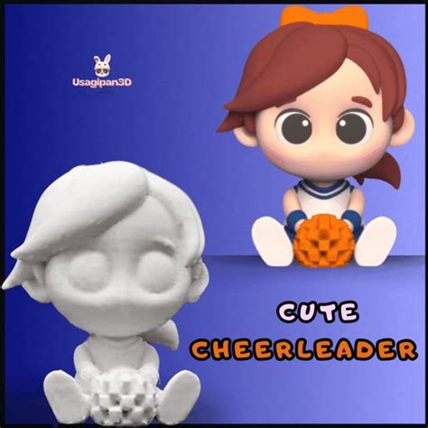 👧 Cute Cheerleader・ 3d File For 3d Printing・cults
