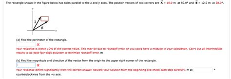 Solved The Rectangle Shown In The Figure Below Has Sides Chegg
