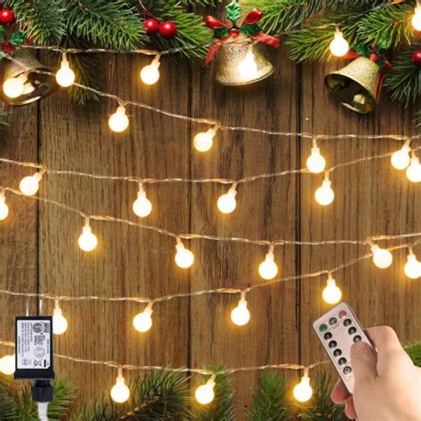 [remote And Timer] 33ft Globe String Lights 100led Fairy Twinkle Lights