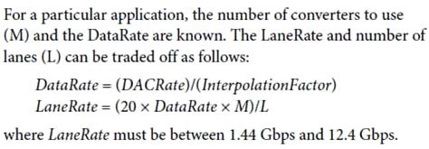 Jesd Lowest Possible Data Rate Dac Sampling Rate And Output Frequency