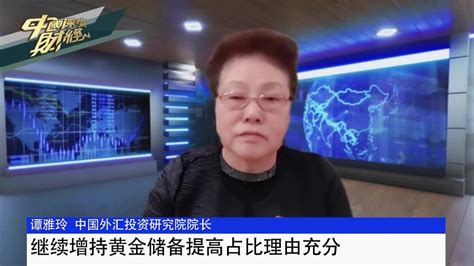 中国外汇投资研究院院长谭雅玲：继续增持黄金储备提高占比理由充分凤凰网视频凤凰网