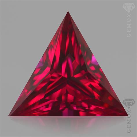 Genuine Flaming Ruby Acute Triangle Cut Loose Gemstone Red Corundum Lab Grown Gem Rose Red Color