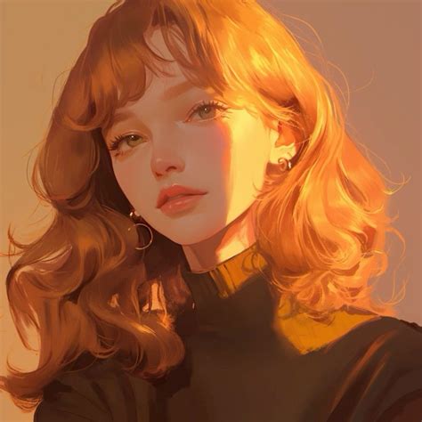 Ginger Hair Girl Sun Light Sunkissed Ginger Hair Girl Character