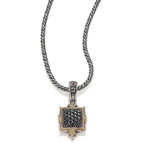 Konstantino Asteri Black Diamond 18k Yellow Gold And Sterling Silver