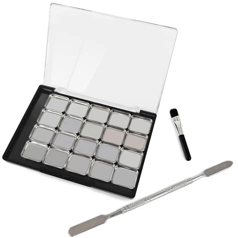 Caliee Makeup Palette Set Oif8 With 20pcs 19mm Square Pot Spatula