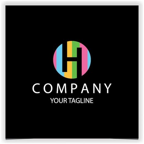 Premium Vector Letter H Initials Logo With Colorful Circles Suitable