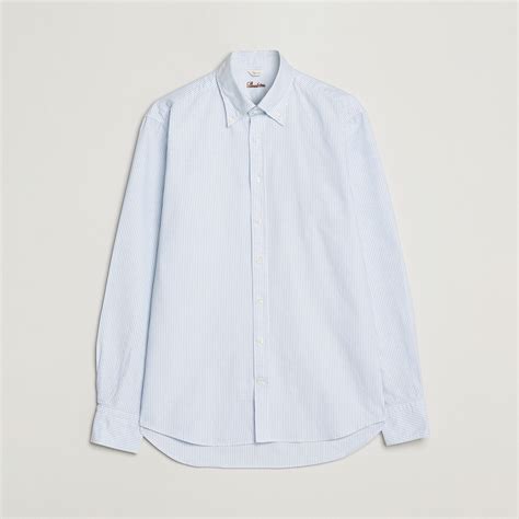 Stenströms Fitted Body Oxford Shirt Bluewhite At