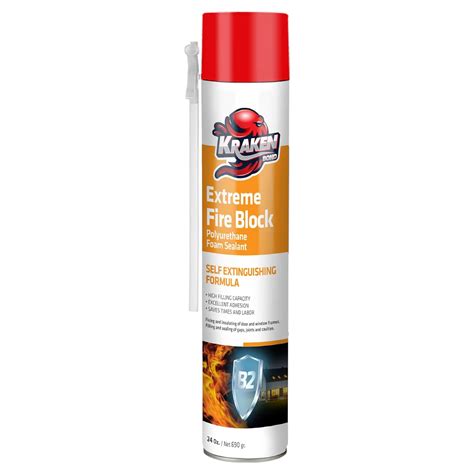 Extreme Fire Block Polyurethane Foam Sealant Krakenbond