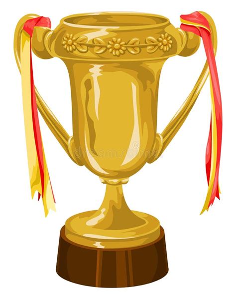 Vector Of Trophy With Ribbon Stock Vector Illustration Of