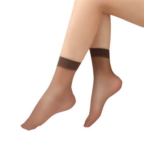 Lmtodlfg Stockings For Women Plus Size 6 Pairs Sheer Ankle Sock Lady
