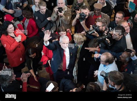 Labour Leader Jeremy Corbyn Centre Kicks Off The Labour Partys