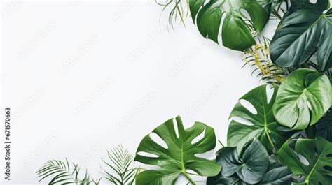 Tropical Leaf Backdrop Evokes The Vibrancy And Biodiversity Of