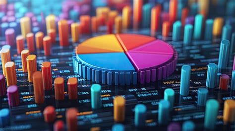9 Customer Data Analysis Pie Charts And Customer Icons 3d Illustration Premium Ai Generated Image