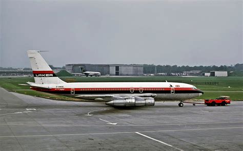 Laker Airways Boeing 707 138b G Awdg Gatwick June 1973 Aviones