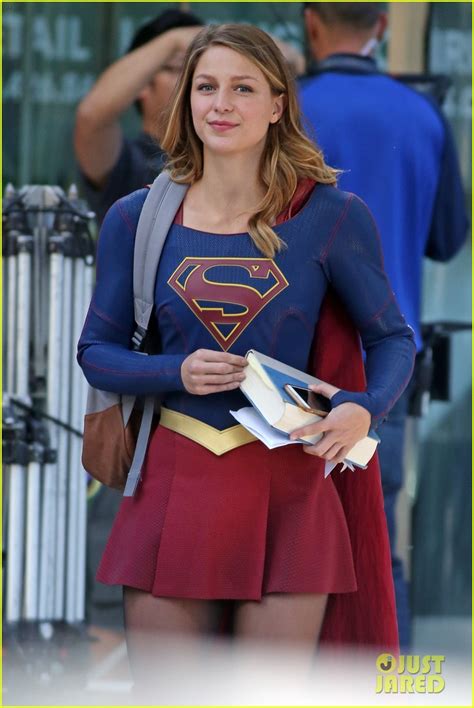 Melissa Benoist Is All Smiles While Filming Supergirl Photo 3758826 Mehcad Brooks Photos