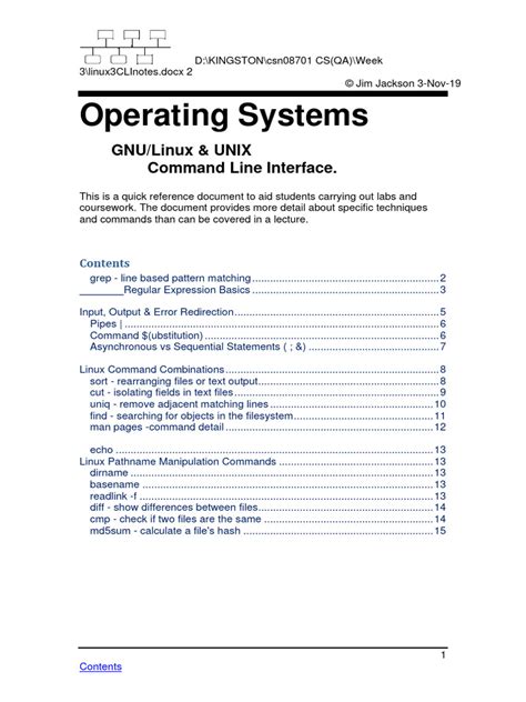 Linux Clinotes Pdf Filename Regular Expression