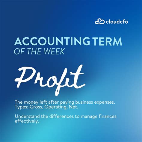 📊accounting Term Of The Week Profit📊 Unlock The Complexities Of Profit