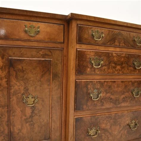 Antique Burr Walnut Small Breakfront Sideboard Marylebone Antiques
