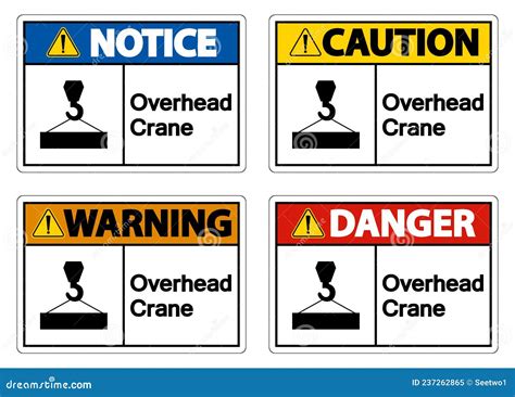 Overhead Crane Symbol Sign On White Background Stock Vector