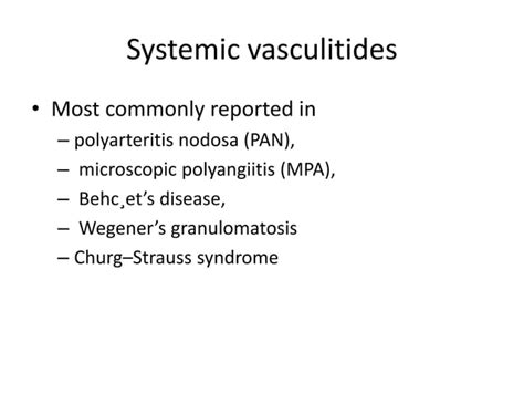Central Nervous System Vasculitis Pptx Brain And Nervous System