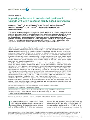Published Evidence For Facility Based Individual Models