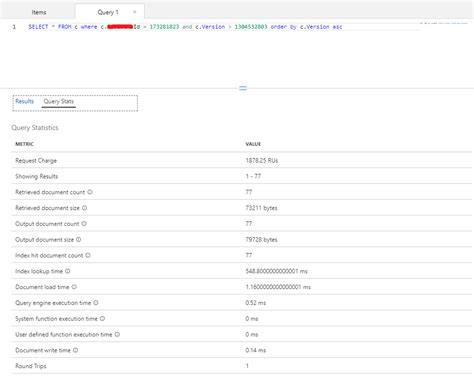 Azure Cosmosdb Same Query On Same Data Consumes As Much As Double The Rus Between Calls