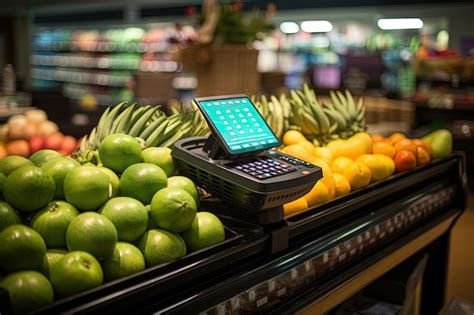 Premium Ai Image Vibrant Qr Code Embedded Into A Grocery Stores