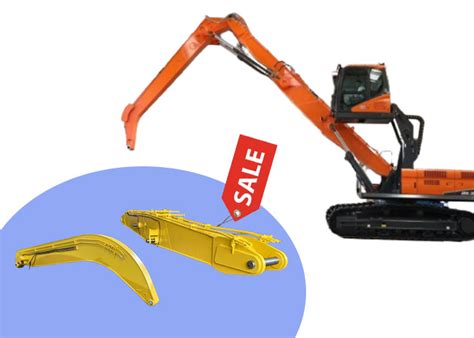 High Effective Material Handler Excavator Boom Arm For Grabbing Steel
