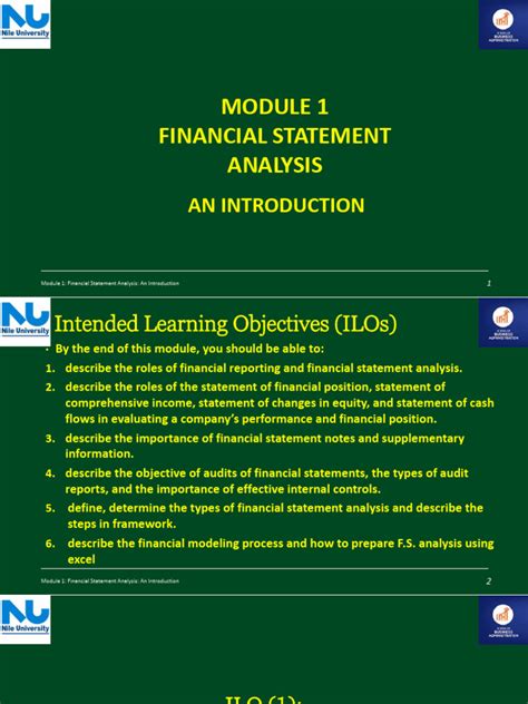Module 01 Financial Statement Analysis An Itroduction Pdf