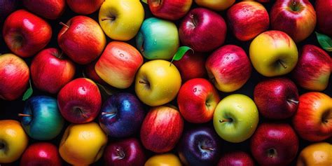 Background Of Apples Of Different Colors Premium Ai Generated Image