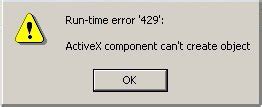 Run Time ActiveX Error ActiveX Component Cant Create Object BarcodeFAQ