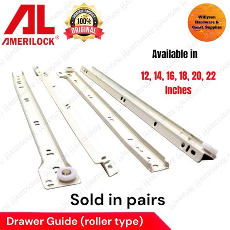 Amerilock Drawer Guide Roller Type 12” 14” 16” 18” 20” 22” Shopee
