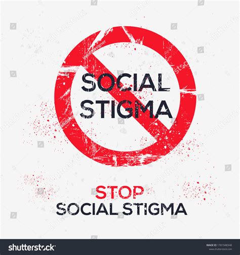 Warning Sign Social Stigma Vector Illustration Stock Vector Royalty