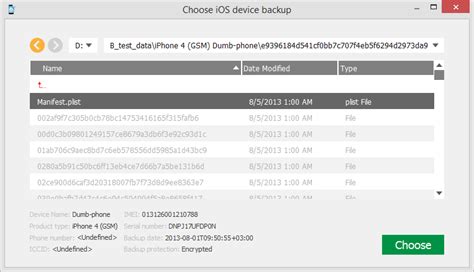 Working With Encrypted ITunes Backup