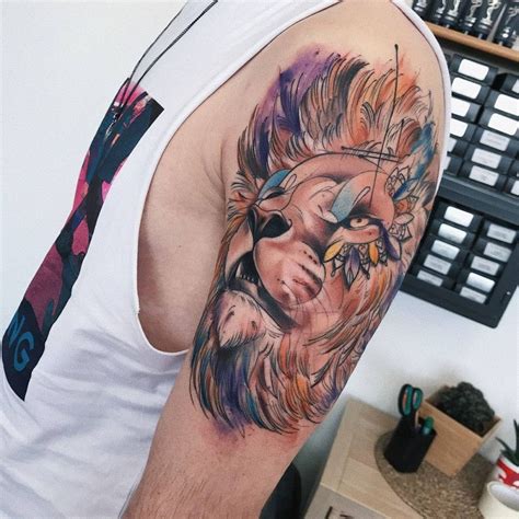Colorful Lion Tattoo 22 Kickass Things