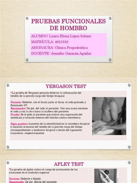 Pruebas Funcionales De Hombro Pdf Hombro Mano