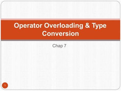 cppoperators ppt