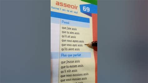 Le Verbe Asseoir Au Subjonctif Passé Françaisfrencheducationmaroc