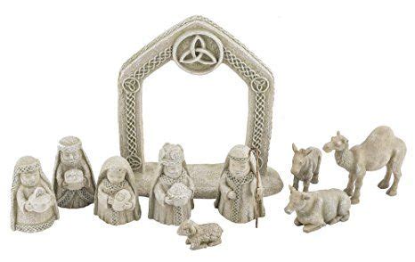 Irish Celtic Nativity Set 10 Piece Set By Grasslands Road Nativity