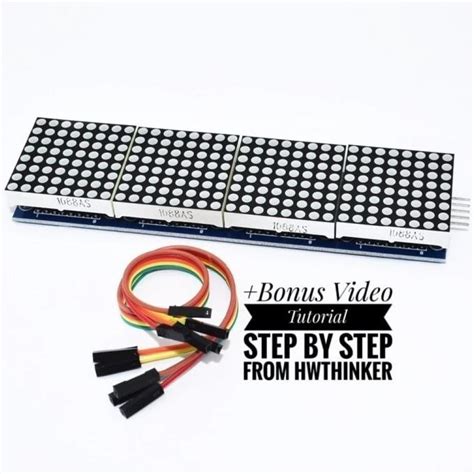 Jual Display Modul Max7219 4in1 Led Dot Matrix 32x8 4 In 1 Running Text