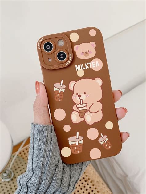 Cartoon Bear Phone Case For Cute And Stylish Phones Cute Brown Phone