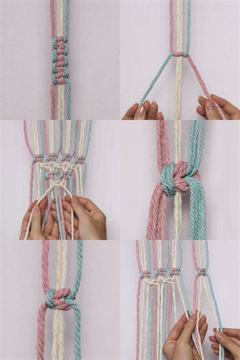 How To Macrame The Square Knot Macrame Tutorial Macrame Diy Craft Projects