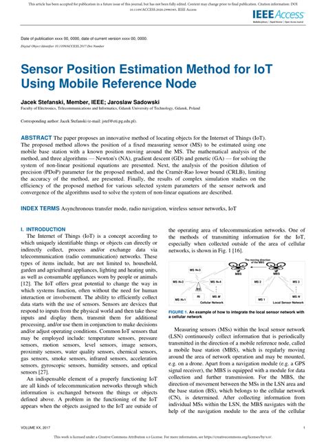 Pdf Sensor Position Estimation Method For Iot Using Mobile Reference Node