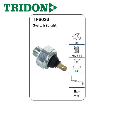 Tridon Oil Pressure Switch Light Tps026 Tridon
