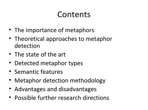 Metaphor Detection Ppt