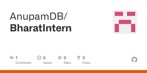 github anupamdb bharatintern