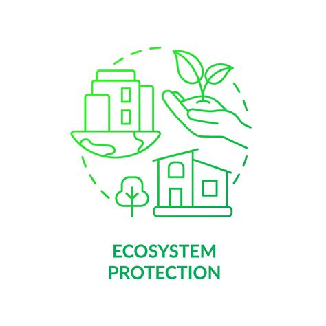 Ecosystem Protection Green Gradient Concept Icon Advantage Of Sustainable Architecture Abstract